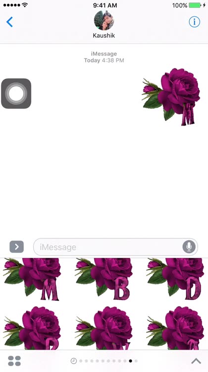 3D Love Rose Flowers Sticker Pack For iMessage by Kaushik Godhani
