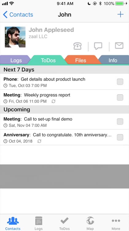 Contacts Journal CRM by zaal LLC