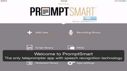 PromptSmart Lite Teleprompter by PromptSmart