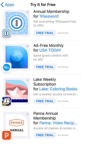 New App Store Section Highlights Apps With Free Trials