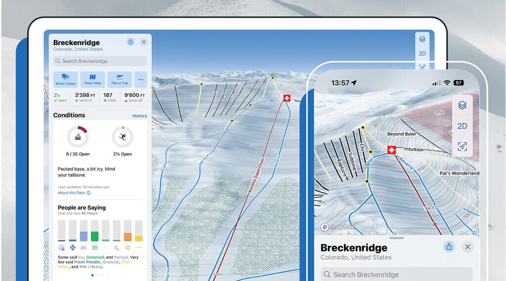 Winter Sports App Slopes Now Features Maps of More Than 2,000 Resorts ...