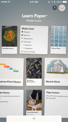 Now you can annotate photos and create text notes in Paper